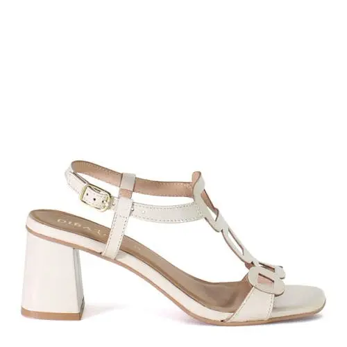 DIBA TRUE Heeled T-strap Sandal - Ivory