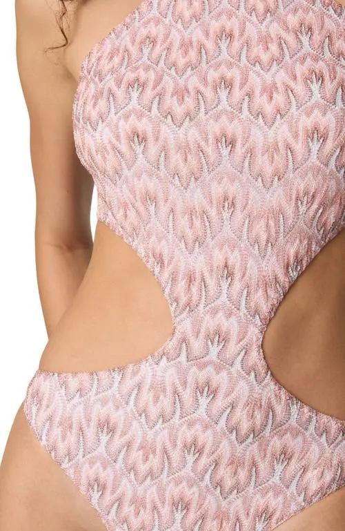 Missoni Trikini In Lamé Viscose With Foliage Motif - Multicoloured