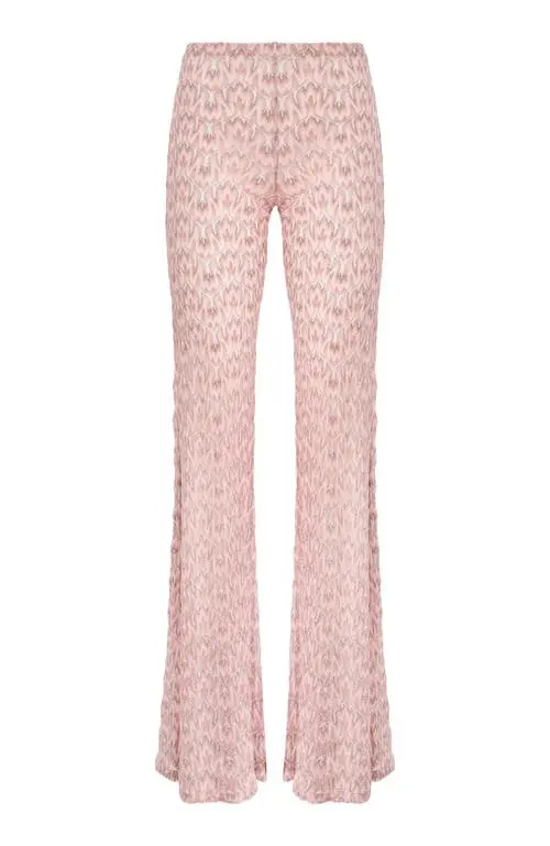 Missoni Flared Trousers With Foliage Pattern - Multicoloured