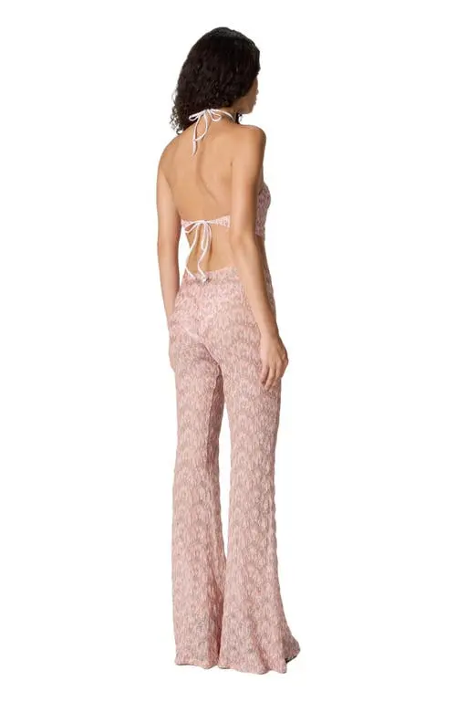 Missoni Flared Trousers With Foliage Pattern - Multicoloured