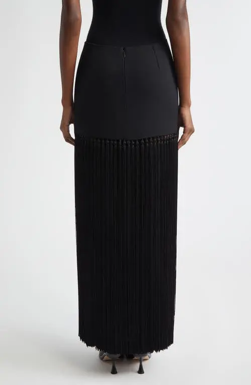 Michael Kors Wool Gabardine Tasseled Miniskirt