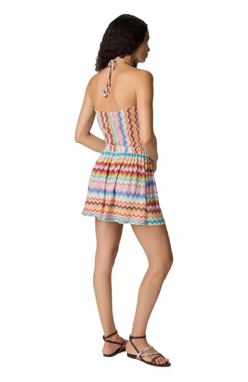 Missoni Short Jumpsuit With Pixel-effect Zigzag Pattern - Multicoloured