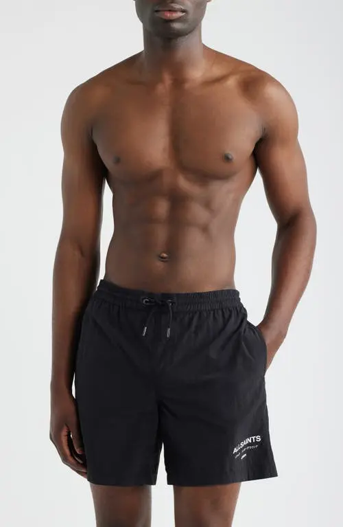 ALLSAINTS Underground Swim Trunks - Jet Black