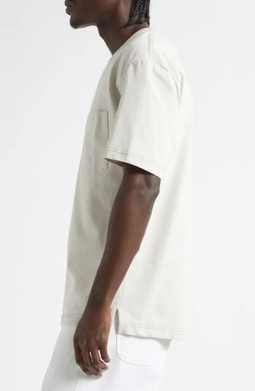 LEMAIRE Boxy Cotton & Linen T-shirt - Pearl