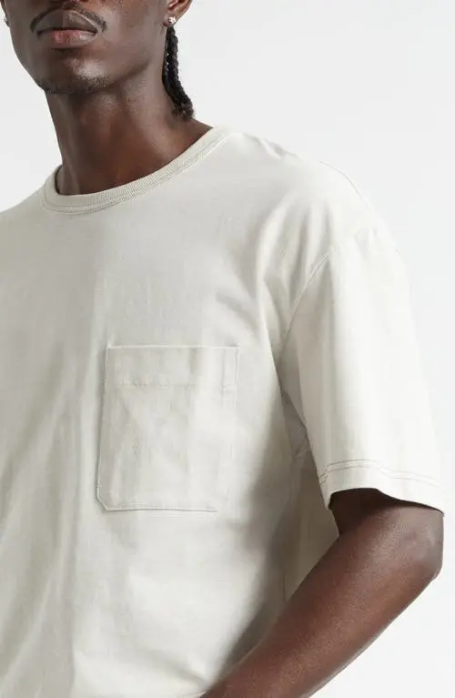 LEMAIRE Boxy Cotton & Linen T-shirt - Pearl
