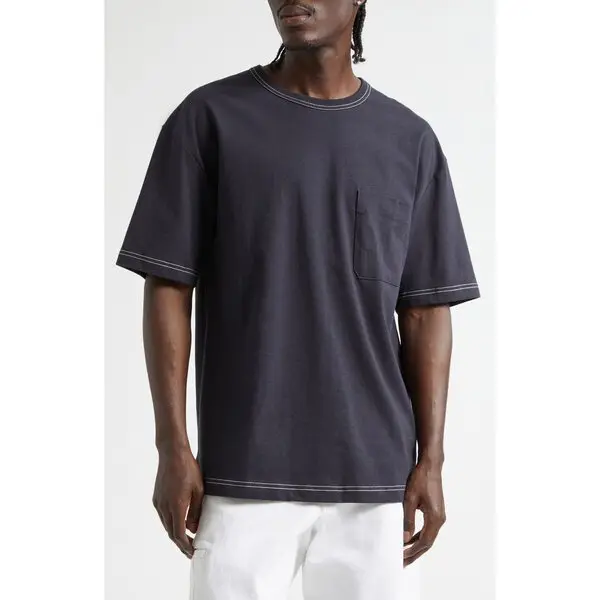 LEMAIRE Boxy Cotton & Linen T-shirt - Urchin