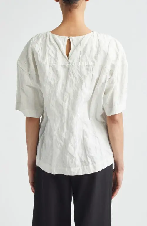 Proenza Schouler Hansly Crinkle Cotton Blend Top