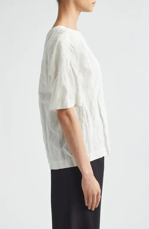 Proenza Schouler Hansly Crinkle Cotton Blend Top