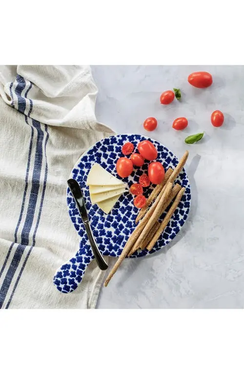 VIETRI Santorini Flowers Ceramic Cheese Board