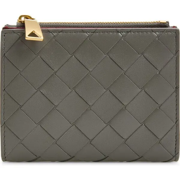 Bottega Veneta Portafoglia Leather Wallet - Basalt/lava