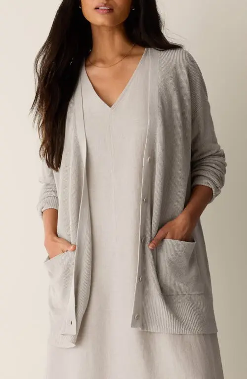 Eileen Fisher Organic Linen & Organic Cotton Cardigan - Undyed Natural