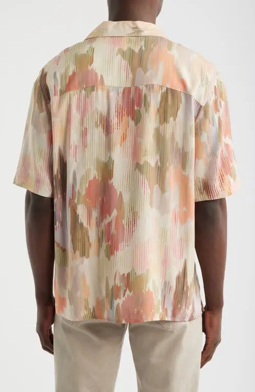 WAX LONDON Didcot Corrigated Floral Camp Shirt - Pastel Multi