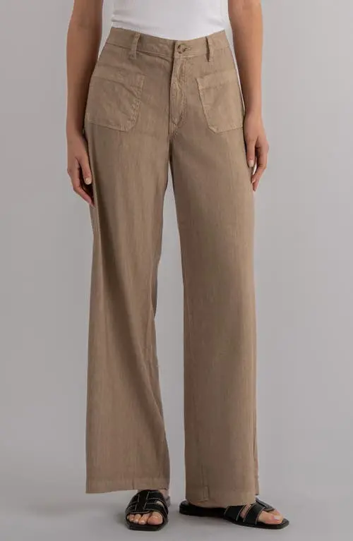 Kut From The Kloth High Waist Wide Leg Linen Blend Pants