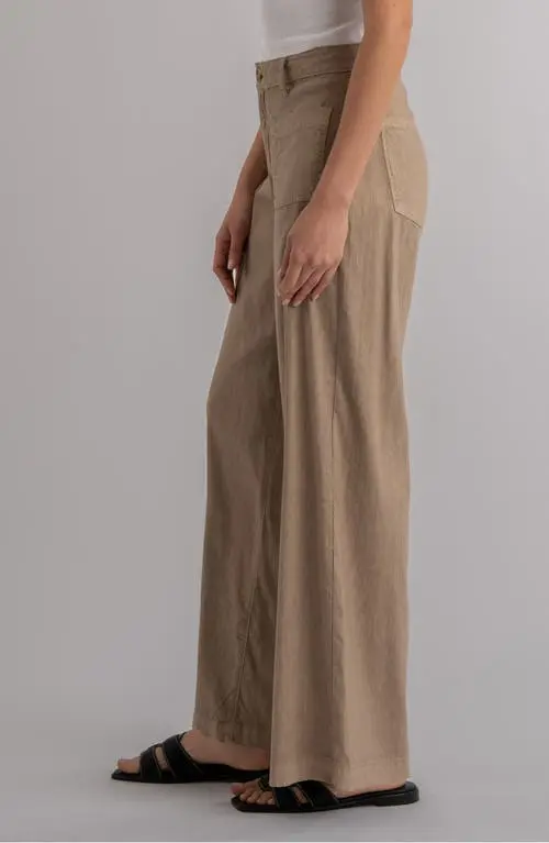 Kut From The Kloth High Waist Wide Leg Linen Blend Pants
