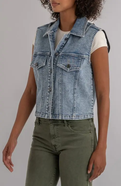 Kut From The Kloth Frankie Crop Denim Vest