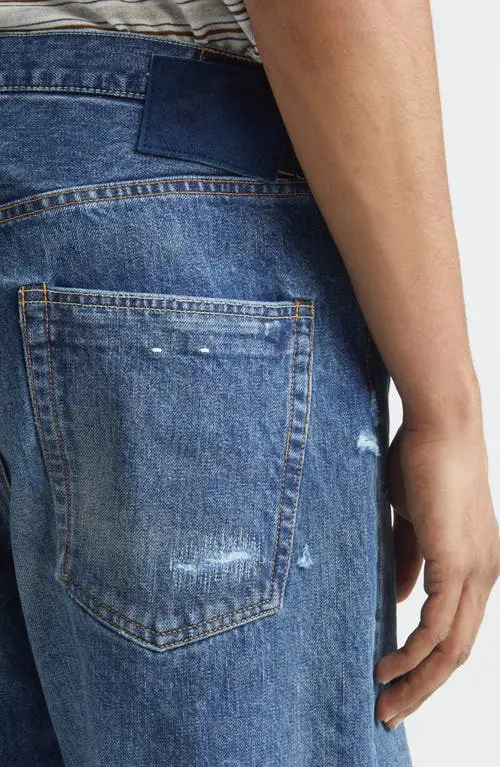 Visvim Social Sculpture 01 Distressed Wide-leg Jeans