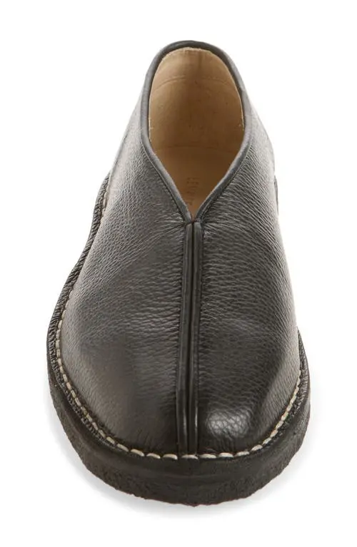 LEMAIRE Piped Crepe Slipper Loafer - Black