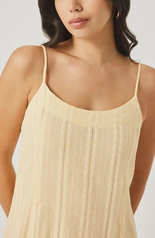 Splendid Meadow Embroidered Cotton Midi Sundress - Honeysuckle Beige