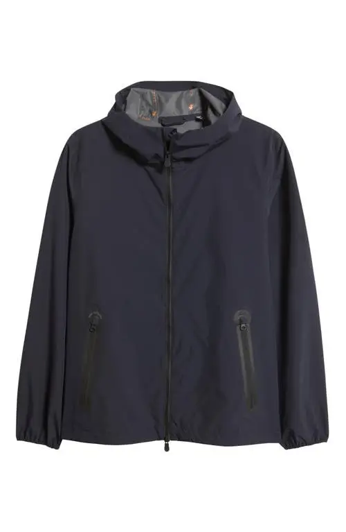 SAVE THE DUCK Drop Hooded Rain Jacket - Blue Black