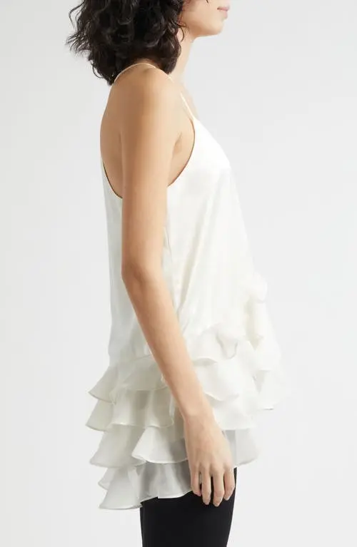 Cinq À Sept Cabrina Silk Ruffle Top