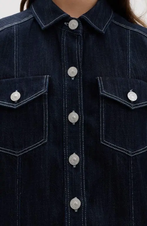 M&s Denim Short Sleeve Shirt