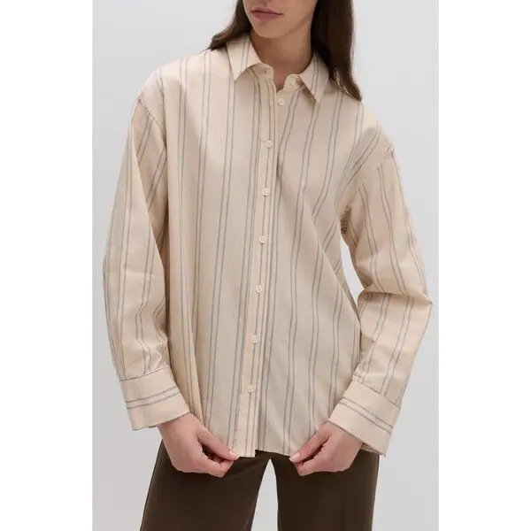 M&s Striped Button-front Shirt