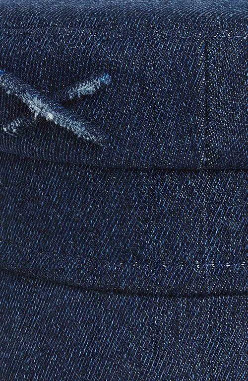 Ruslan Baginskiy Distressed Denim Newsboy Cap - Blue