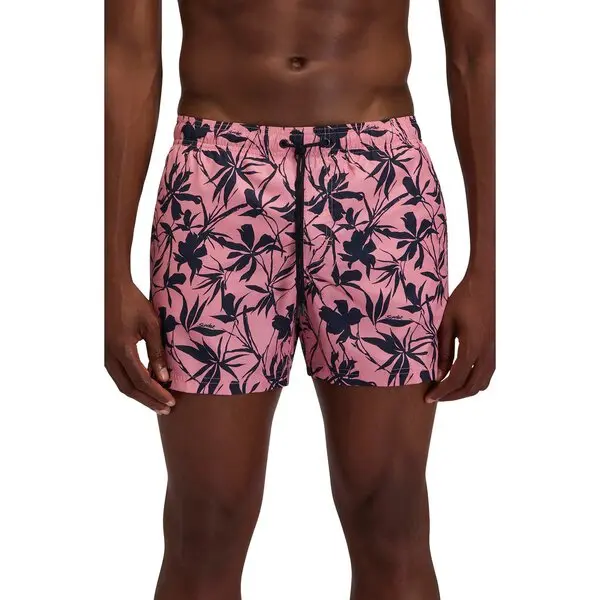 Sundek Floral Print Swim Trunks - Rose Petal