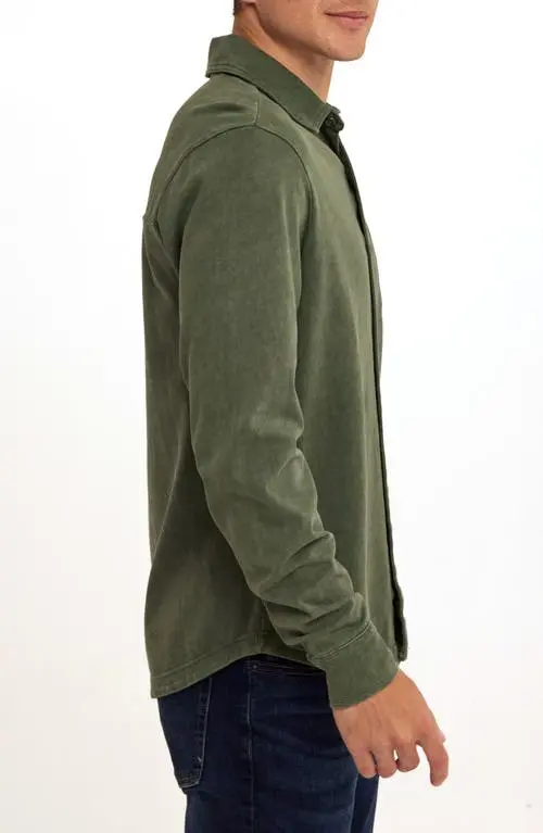 THREADS 4 THOUGHT Dorain Mineral Wash Knit Button-up Shirt