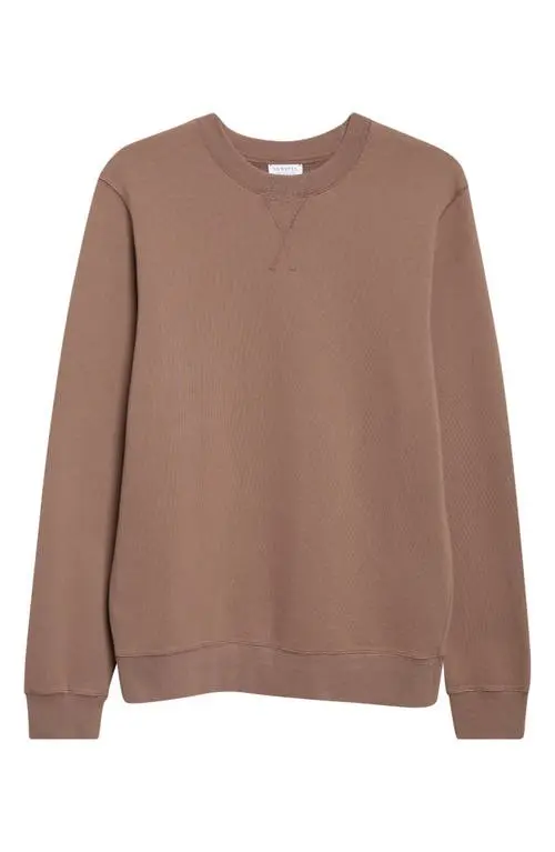 Sunspel French Terry Sweatshirt - Dark Cedar