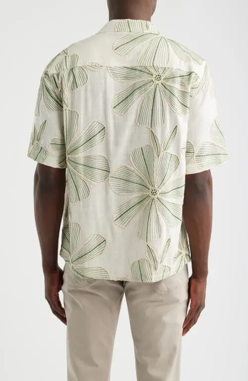 CORRIDOR Floral Appliqué Camp Shirt