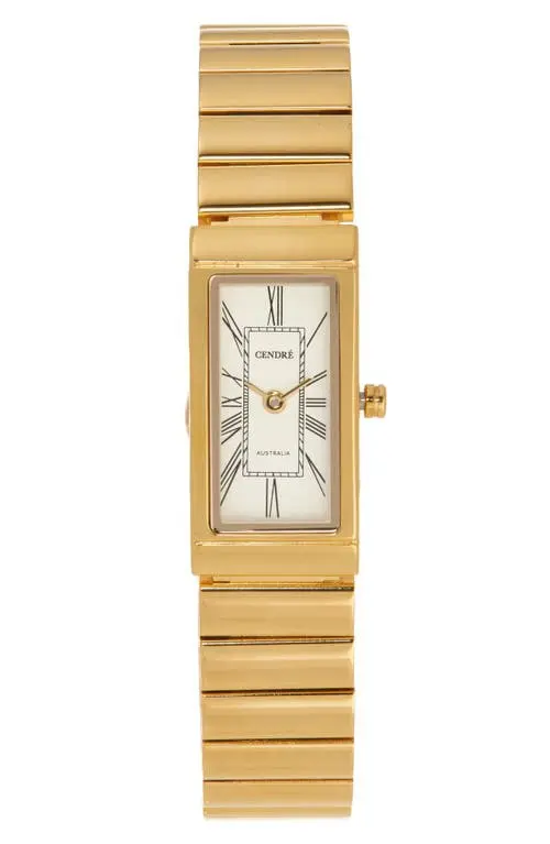 CENDRE Soho Tank Bracelet Watch - White 18k Gold