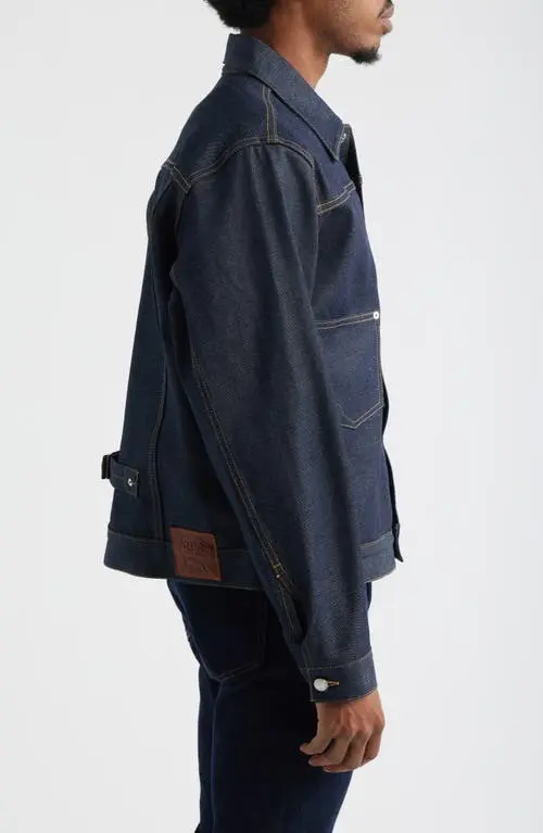 BRAIN DEAD Selvedge Denim Trucker Jacket - Indigo