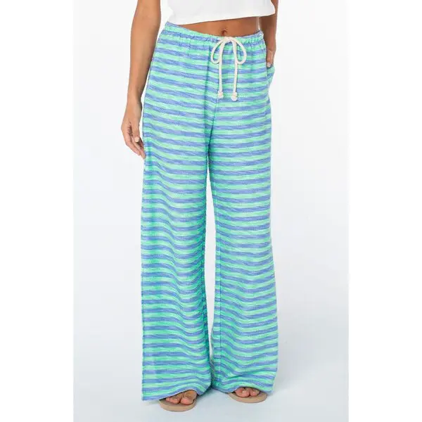 Roxy Beach Breeze Stripe Drawstring Pants - Spring Bud