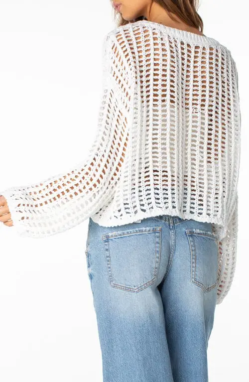 Roxy Lost At Sea Open Stitch Crop Sweater