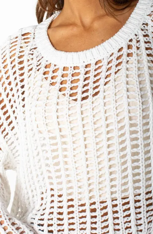 Roxy Lost At Sea Open Stitch Crop Sweater