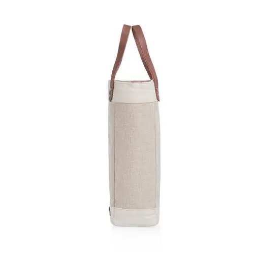 Legacy Pinot Jute Single Bottle Insulated Wine Tote