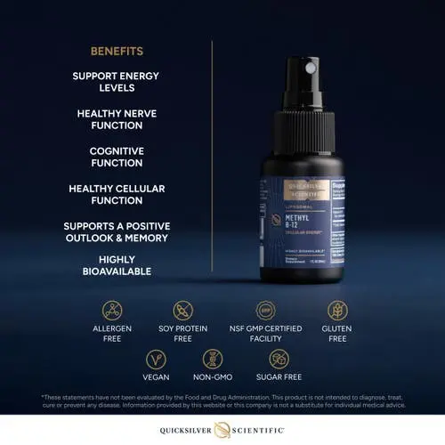 QUICKSILVER SCIENTIFIC Methyl B12 Methylcobalamin Vitamin Supplement