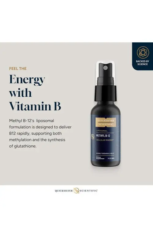 QUICKSILVER SCIENTIFIC Methyl B12 Methylcobalamin Vitamin Supplement