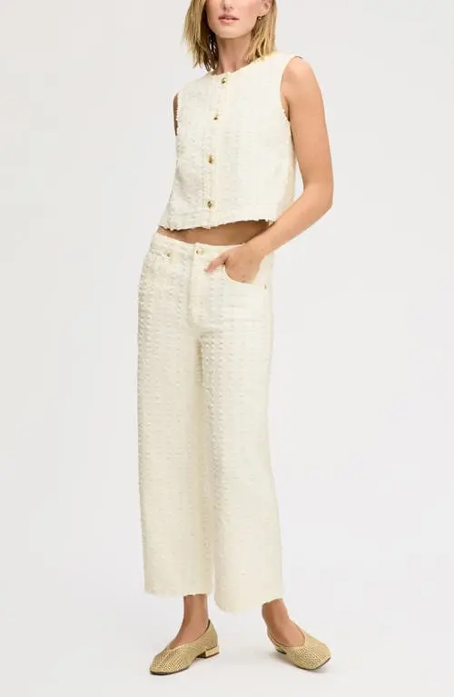 Sam Edelman Sleeveless Distressed Denim Crop Top