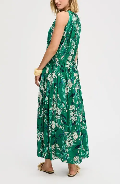 Sam Edelman Printed Sleeveless Maxi Dress With Side Ties