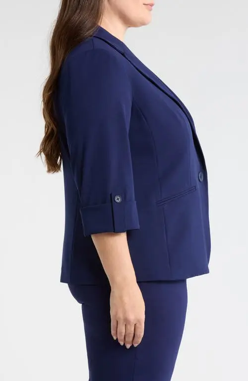 Anne Klein Roll-tab Sleeve Jacket - Distant Mountain