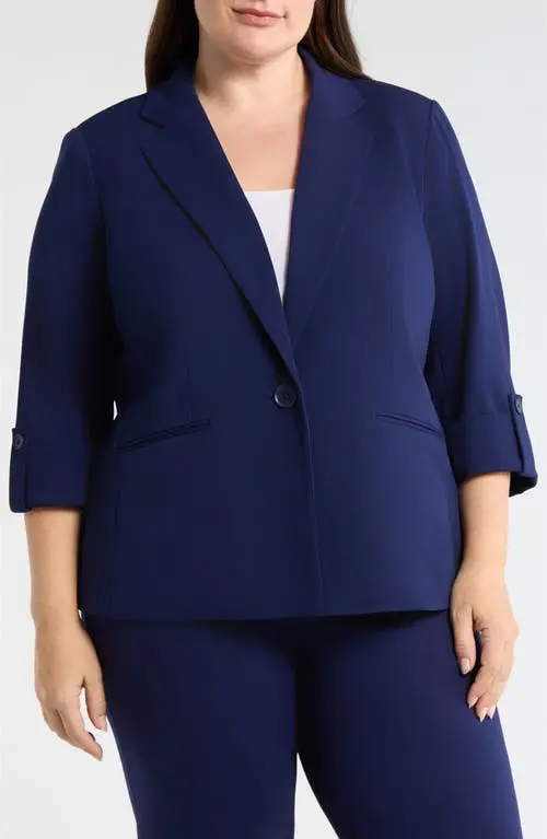 Anne Klein Roll-tab Sleeve Jacket - Distant Mountain