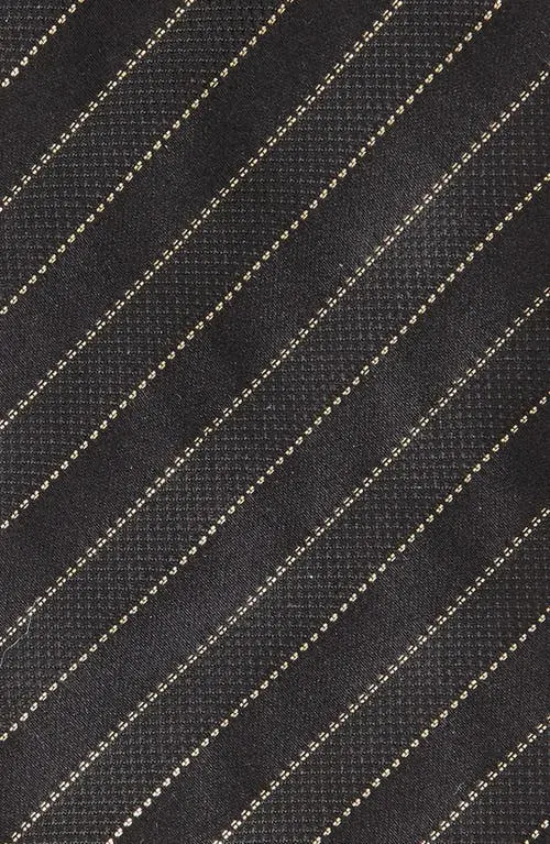 Canali Stripe Metallic Silk Jacquard Tie