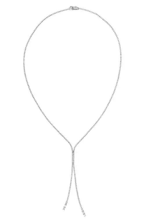 Lana Jewelry 14k Gold Diamond Tennis Y-necklace - White