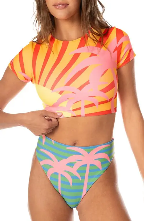 MAAJI Jungle Sway Milano Reversible Crop Rashguard