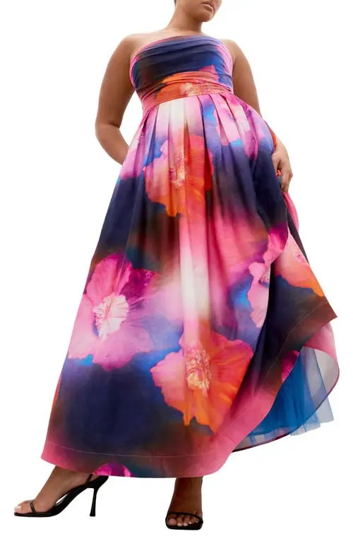 City Chic Rosalee Floral Maxi Dress - Fl Firework