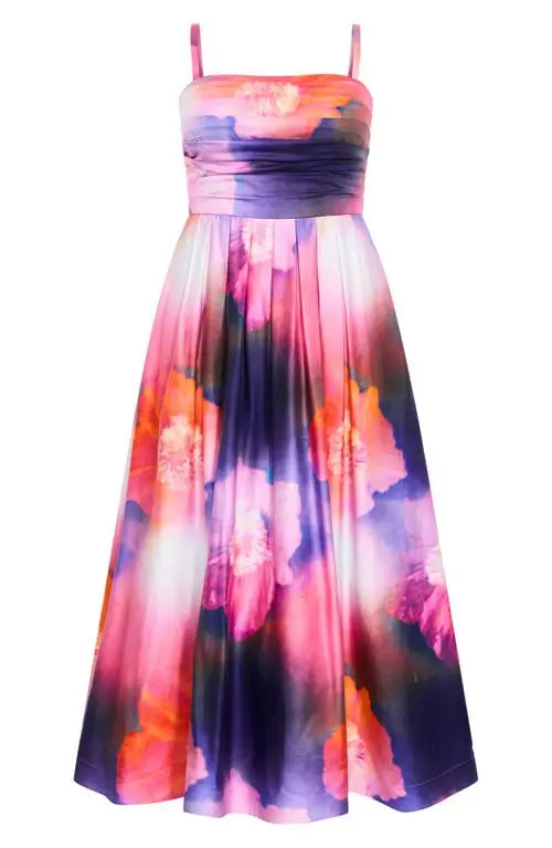 City Chic Rosalee Floral Maxi Dress - Fl Firework