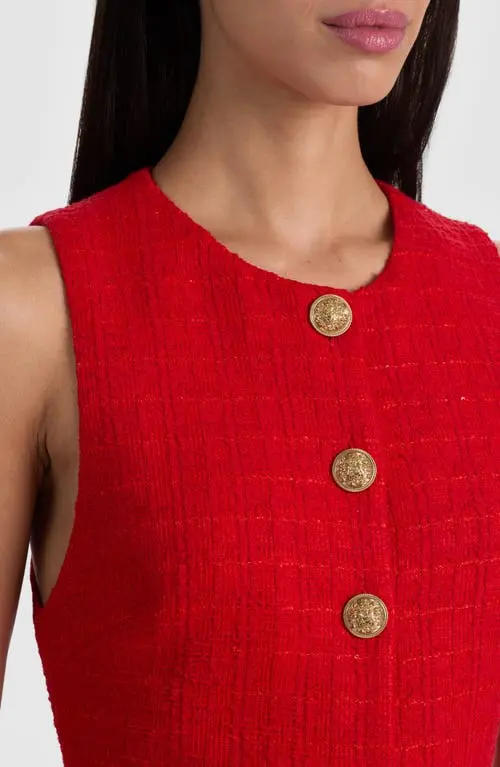 Alice + Olivia Cade Tweed Minidress