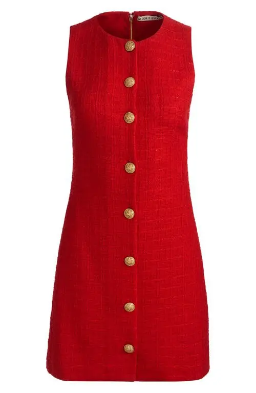 Alice + Olivia Cade Tweed Minidress